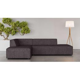 Ecksofa OTTO HOME, B:270cm H:72cm T:180cm, grau, 100% Polyester, Wohnzimmer, Sofas, "Ecksofa Cavan mit Ottomane links oder rechts bestellbar", L-Form