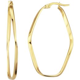Firetti Damen Paar Creolen "Schmuck Geschenk Gold 375 Ohrschmuck Ohrringe", Gelbgold 375, gold, Gelbgold 375, Ohrringe