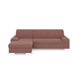 Ecksofa DOMO collection, B:271cm H:85cm T:160cm, lila, Wohnzimmer, Sofas, "Anzio L-Form, whlw. Bettfunktion, Federkern, hochwertig, Breite 271 cm",