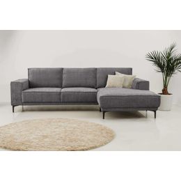 Ecksofa OTTO HOME, B:280cm H:85cm T:152cm, grau, 100% Polyester, Wohnzimmer, Sofas, "Polsterecke Oland, Struktur, Flachgewebe, Luxus-Microfaser,
