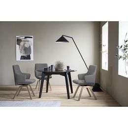 Polsterstuhl stressless, B:58cm H:92cm T:59cm, grau, Microfaser DINAMICA (88% Polyester, 12% Polyurethan), Esszimmer, St&uuml;hle, "Laurel", Low Back mit