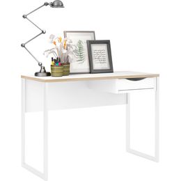 Schreibtisch Inosign, B:110cm H:76,5cm T:48,4cm, braun, B&uuml;ro, Tische, "Plus", mit vielen Stauraumm&ouml;glichkeiten, zeitloses Design