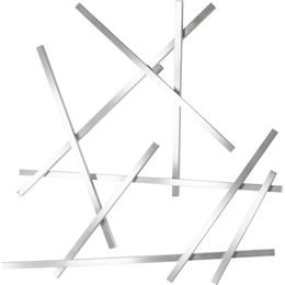 Garderobenhalter SPINDER DESIGN, B:79cm H:79cm T:10cm, silber, Metall, Garderobenhalter, "MATCHES", Metall, Breite 79 cm, H&ouml;he 79 cm