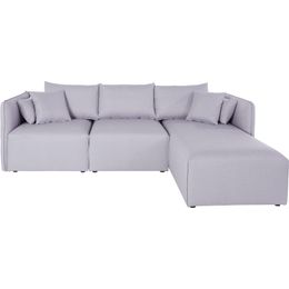 Ecksofa OTTO HOME, B:262cm H:74cm T:172cm, grau, Samtoptik (100% Polyester);Struktur (100% Polypropylene);Webstoff (100% Polyester);Struktur fein