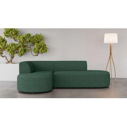 Ecksofa OTTO HOME, B:260cm H:73cm T:170cm, grün, 100% Polyester, Wohnzimmer, Sofas, "Ecksofa Tvinne mit Ottomane links oder rechts bestellbar",