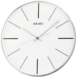 Seiko Wanduhr, Ø 29,5cm, silber, Wanduhren, Quarzuhr, Wohnzimmer, Esszimmer, Arbeitszimmer, Küche