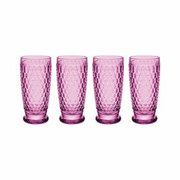 Villeroy & Boch VILLEROY & BOCH Longdrinkglas "Longdrinkgl&auml;ser Boston Coloured 400 ml 4er Set", lila, Trinkgef&auml;&szlig;e