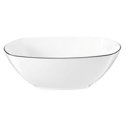 Seltmann Weiden Sch&uuml;ssel "Lido Black Line", &Oslash; 24,7cm, schwarz-wei&szlig;, Sch&uuml;sseln, Schale eckig
