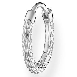 Thomas Sabo Damen Single-Creole "Seil silber, CR694-001-21", Silber 925 (recycelt), silber, Silber 925 (recycelt), Ohrringe