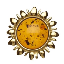 OSTSEE-SCHMUCK Damen Kettenanh&auml;nger "OSTSEE-SCHMUCK Anh&auml;nger Sonne Anh&auml;nger Sonne", 28x28mm, Gelbgold 333, 4 g, gelb, Gelbgold 333, Schmuckanh&auml;nger