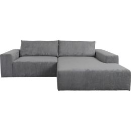 Ecksofa WERK2, B:262cm H:83cm T:188cm, grau, 90% Polyester, 10% Nylon, Wohnzimmer, Sofas, "Rio 262 x 188 cm modern und bequem", Cord, L-Form