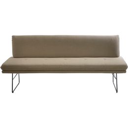 K+w Komfort & Wohnen Polsterbank, B:195cm H:87cm T:65cm, beige, K+W KOMFORT & WOHNEN, Esszimmer, Sitzbänke, Spitzkissenoptik, Sitzsteppung, hoher Sitzkomfort, in 2 Größen