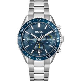 BOSS Kinder Chronograph "RUNNER", silber, Armbanduhren, Quarzuhr, Herrenuhr, Armbanduhr, Stoppfunktion, Edelstahlarmband