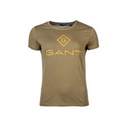 Gant Damen T-Shirt "T-Shirt D1 Color Lock Up T-Shirt 1er Pack", gr&uuml;n, Gr. XS, Obermaterial: 100% Baumwolle CO., Shirts