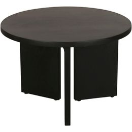 Couchtisch ByLiving, H:41cm, schwarz, Wohnzimmer, Tische, "Round", aus 2,5cm starkem Massivholz schwarz, einzeln oder im Set stellbar