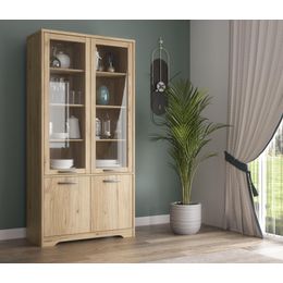 Highboard FORTE, B:94,5cm H:192,4cm T:42cm, braun, Spanplatte, Wohnzimmer, Sideboards, "Joadakis"