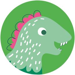 Komar Fototapete "Vlies selbstklebend - Little Dino Tyranno - Gr&ouml;&szlig;e 125 x 125 cm", B/L: 125mm x 125mm, Rollen:, bunt, Schlafzimmer, Tapeten,