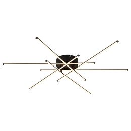 Globo LIGHTING Deckenleuchte "LAWSON", Ø 80cm H: 7,7cm, 1 Stk.schwarz matt, Leuchten, Deckenlampe Wohnzimmer-Leuchte Schlafzimmer-Leuchte Flur Küche