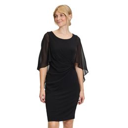 Vera Mont Damen Cocktailkleid "Damen Cocktailkleid mit Raffung", schwarz, Gr. 44, Obermaterial: 95% Polyester, 5% Elasthan. Futter: 100% Polyester.,