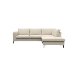 Ecksofa FLEXLUX, B:241cm H:85cm T:225cm, weiß, 100% Echteder, Wohnzimmer, Sofas, "Fiore, bequem und komfortabel, zeitlos, OTTOs Choice, L-Form",