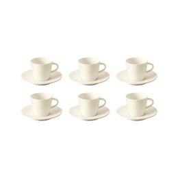 Villeroy & Boch VILLEROY & BOCH Espressotasse "Espresso Set Manufacture Rock 60 ml 6er Set weiß", weiß, Trinkgefäße
