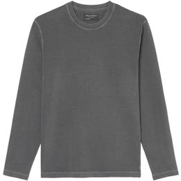 Marc O'Polo MARC O'POLO Herren Langarmshirt "T-shirt, long sleeve, crew neck, embroidery", schwarz, Gr. S, Single Jersey, Obermaterial: 100% Baumwolle, Shirts