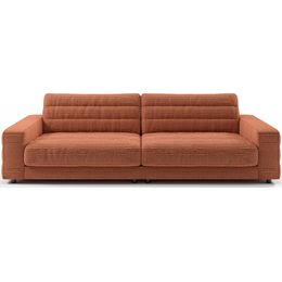 Big-Sofa 3C CANDY, B:296cm H:83cm T:125cm, braun, 100% Polyester, Sofas, "Stripes Megasofa, tolle Verarbeitungsdetails, bequem, Breite 296cm", Lose