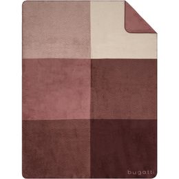 Wohndecke Bugatti, B:150cm L:200cm, beige, Baumwolle, Polyacryl, Polyester, Wohndecken, "Wohndecke Bugatti", mit modernem Patchwork-Design