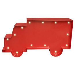 MARQUEE LIGHTS LED Dekolicht "T-Truck", 14, H: 13cm, 1 Stk., rot, Leuchten, Wandlampe, Tischlampe LKW, Lastwagen 14 Leuchtmittel - 23x13 cm