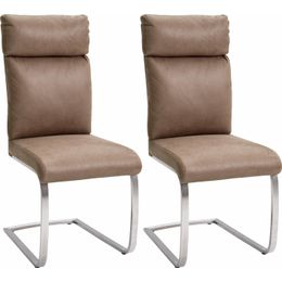 Freischwinger MCA furniture, B:46cm H:106cm T:62cm, beige, Microfaser, St&uuml;hle, Stuhl belastbar bis 130 Kg