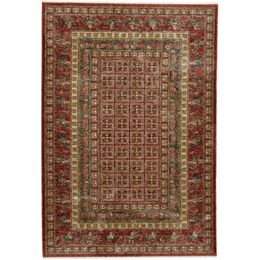 Teppich Theko, B:120cm H:10mm L:180cm, bunt, Polyester, Wohnzimmer, Teppiche, "Beatrice GF-137", Kurzflor, Orient Optik, mit Bord&uuml;re & Fransen,