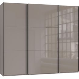 Kleiderschrank wimex, B:250cm H:216cm T:65cm, grau, Spanplatte, Schlafzimmer, Schränke, "Indiana by fresh to go, wahlweise mit oder ohne Spiegel",