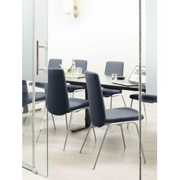 Polsterstuhl stressless, B:57cm H:92cm T:59cm, blau, Microfaser DINAMICA (88% Polyester, 12% Polyurethan), Esszimmer, St&uuml;hle, "Laurel", Low Back,