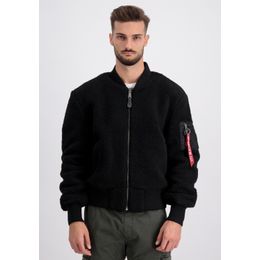 Herren Bomberjacke "MA-1 Teddy", schwarz, Gr. S, Alpha Industries, Obermaterial: 100% Polyester, Futter: 100% Polyester, Füllung: 100% Polyester,