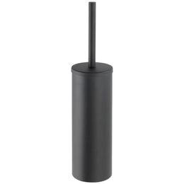WC-Garnitur Wenko, B:9cm H:40,5cm L:13cm, schwarz, Edelstahl, Polypropylen, Reinigungsb&uuml;rsten, "Bosio", Edelstahl rostfrei