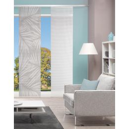 Schiebegardine Vision, B:60cm H:260cm, grau, Polyester, Wohnzimmer, Gardinen, "PACEY", SCHIEBEVORHANG, BAMBUS, DIGITALDRUCK