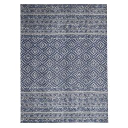 Teppich Kayoom, B:200cm H:8mm L:290cm, blau, Polyester, Wohnzimmer, Teppiche, "Sunny 110", Outdoor-Teppich, besonders strapazierf&auml;hig, auch f&uuml;r Indoor