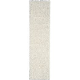 Hochflor-L&auml;ufer, B:80cm H:37mm L:300cm, beige, MyFlair M&Ouml;BEL & ACCESSOIRES, Polypropylen (PP), Teppiche, "My Shaggy", Shaggy, Uni Farben, leicht