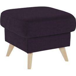 Hocker, B:56cm H:45cm T:56cm, lila, exxpo - SOFA FASHION, Samtvelours (100% Polyester);Webvelours (100% Polyester), Wohnzimmer, Hocker, "Nappa mit