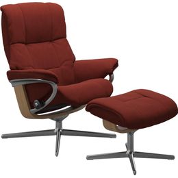 stressless "Mayfair" Set, Relaxsessel mit Hocker, mit Hocker, mit Cross Base, Gr&ouml;&szlig;e S, M & L, Holzakzent Eiche