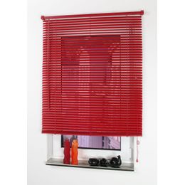 Jalousie Liedeco, B:50cm H:220cm, rot, K&uuml;che, Jalousien, Kunststoff