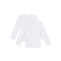 Sanetta M&auml;dchen Longsleeve "Longsleeve 2er Pack", wei&szlig;, Gr. 152, Obermaterial: 100% Baumwolle CO., Shirts