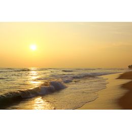 papermoon Fototapete "Sunset Beach Sri Lanka", B/L: 3,5m x 2,6m, Bahnen: 7 Stk., bunt, Tapeten