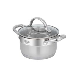 Kochtopf "Rigel, Topf energiesparend und sp&uuml;lmaschinenfest", 1,9 l + &Oslash; 16cm + H&ouml;he 9,5cm, silber, RESTO KITCHENWARE, T&ouml;pfe, mit hitzebest&auml;ndigem