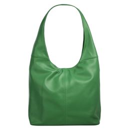 Pike PIKÉ Damen Shopper, grün, Leder, beschichtet, glänzend, Taschen, echt Leder, Made in Italy