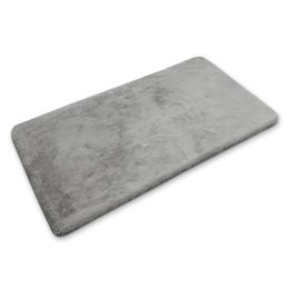 Badematte OTTO HOME, H:25mmgrau, Polyester, Badematten, "Lennja", Badteppich, getuftet, Uni, antirutsch, flauschig wie Kaninchenfell