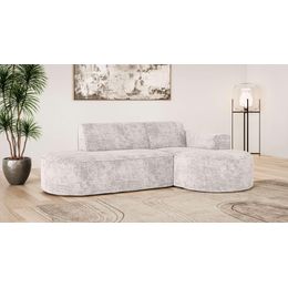Ecksofa OTTO HOME, B:248cm H:76cm T:159cm, beige, 100% Polyester, Sofas, "ADELLA Design-Sofa mit Recamiere rechts/links, 248/159/76 cm", L-Form mit