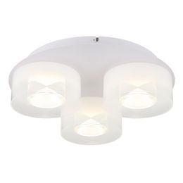 Globo LIGHTING LED Deckenleuchte "BELINDA", Ø 38cm H: 11,5cm, 1 Stk.weiß, Wohnzimmer, Leuchten, Deckenlampe/4000K/ ø: 380mm/Wohnzimmer