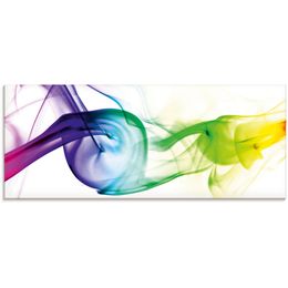 Glasbild Artland, B:125cm H:50cm, bunt, Glas, Wohnzimmer, Bilder, "Rauch - Abstrakt", in verschiedenen Gr&ouml;&szlig;en