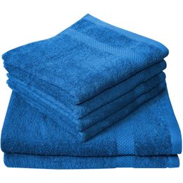 Handtuch Set Dyckhoff, blau, Frottier, Obermaterial: 100% Baumwolle, Handtuch-Sets, "Planet", 4 Handt&uuml;cher (50x100cm), 2 Duscht&uuml;cher (70x140cm)